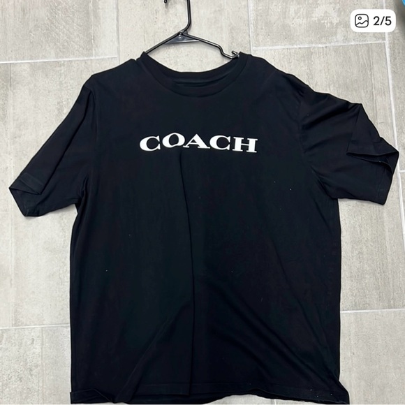 Coach | Shirts | Coach Black Short Sleeve Tee | Poshmark